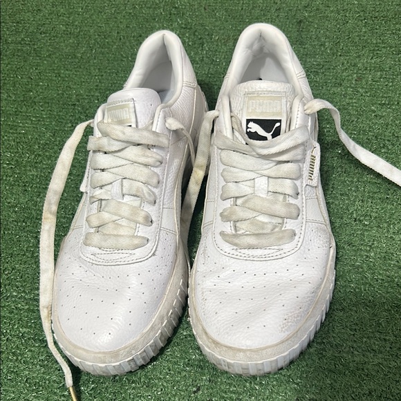Puma | Shoes | Puma Classic White Leather Sneakers | Poshmark